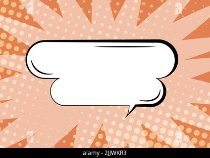 Oval Blank Chat Box With Colorful Striped Background Design ...