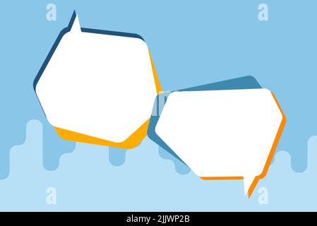 Blank Message Boxes Over Color Background Design. Creative Banners For ...