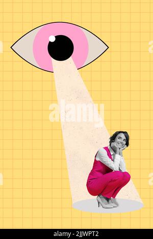 Artwork magazine collage picture of smiling happy small kid dancing ...