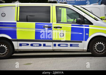 British Transport Police: a BTP police car parked at Bristol Temple ...