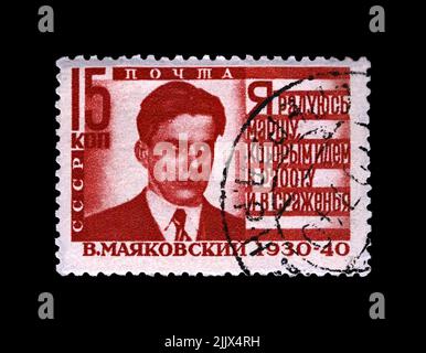 VLADIMIR MAYAKOVSKY /n(1893-1930). Russian poet. Woodcut by Yuri ...