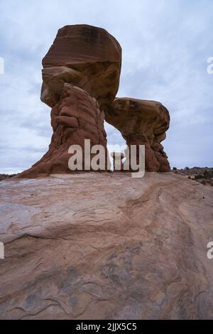 Large slick rock formations at Devils Garden in Grand Staircase ...