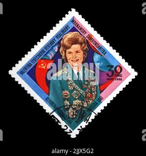 Valentina Tereshkova the world s first woman space pilot with Andriyan ...