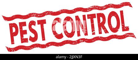 PEST CONTROL text written on red rectangle stamp sign Stock Photo - Alamy