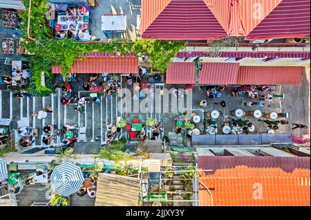 The famous steps of Mnisikleous street, Plaka neighborhood (the ...