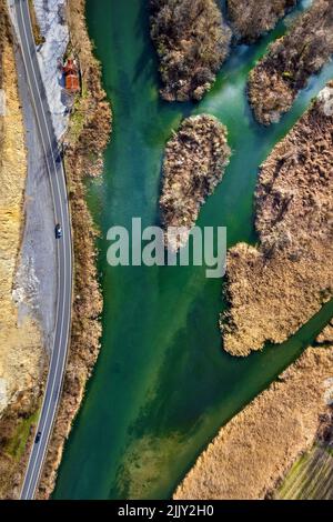 At the wetland of Agra-Vrytta-Nissi lake, Pella, Macedonia, Greece ...