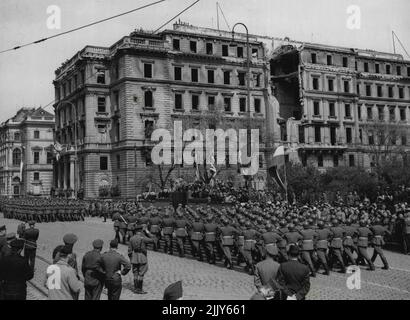 Soviet Army Parades on Anniversary of Revolution -- Infantrymen ...