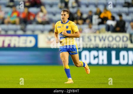 Wigan, UK. 28th July, 2022. Jez Litten #14 of Hull KR consoles Charlie ...