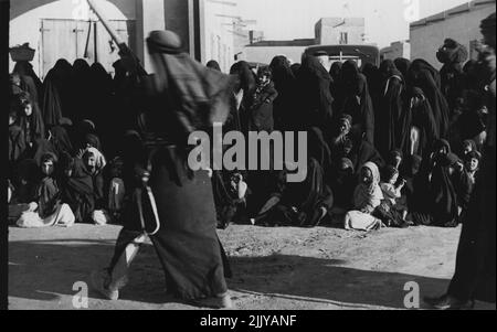 Bedouin Dance In Kuwait. Dancers are ready to begin. Mayor of Kuwait on ...