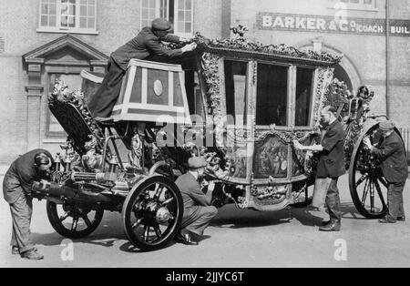 The Lord Mayor's Coach in the Coronation procession from Westminster ...