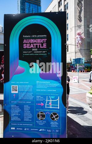 Seattle, USA. 19 Jul, 2022. Augment art show in Westlake Stock Photo ...