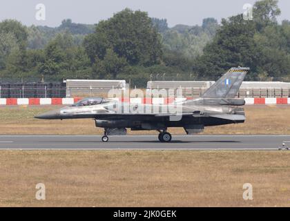 The Greek Air Force F-16 Reserve aircraft at the 2022 RIAT Stock Photo ...