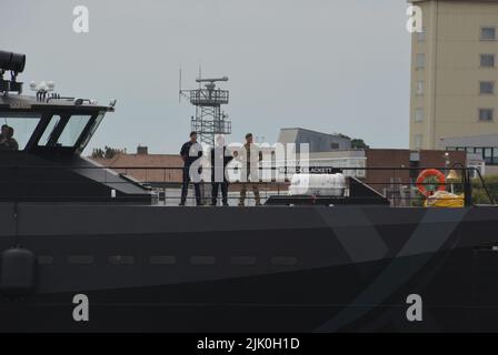 The XV (Experimental Vessel) Patrick Blackett arrives at Portsmouth ...