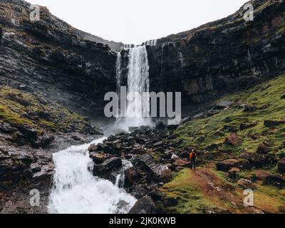 Fossá Waterfall as seen in the Faroe Islands Stock Photo - Alamy