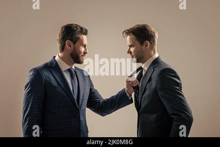 struggle for leadership. displeased colleague dispute. negotiations ...