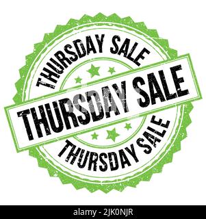 THURSDAY SALE text written on green-black lines stamp sign Stock Photo ...