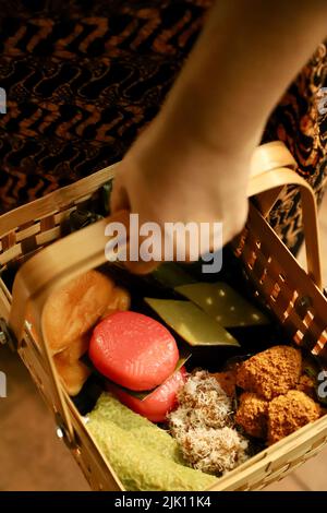 Assorted sweet and savory snacks from Manado, North Sulawesi Stock ...