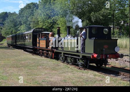Terrier locomotives Poplar and Newport on the Bluebell railway on 29 ...