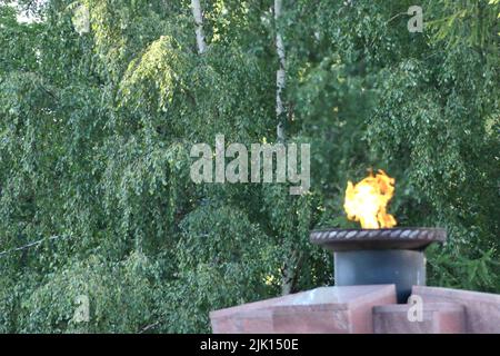 Eternal flame, constantly burning fire, a symbol of memory Stock Photo ...
