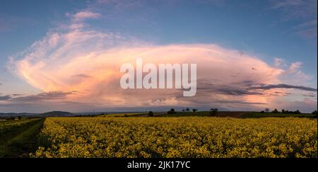 Severe thunderstorm with supercell in Germany Stock Photo - Alamy