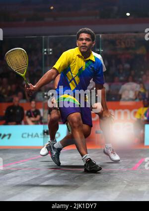 New Zealand's Temwa Chileshe in action against Saint Vincent ...