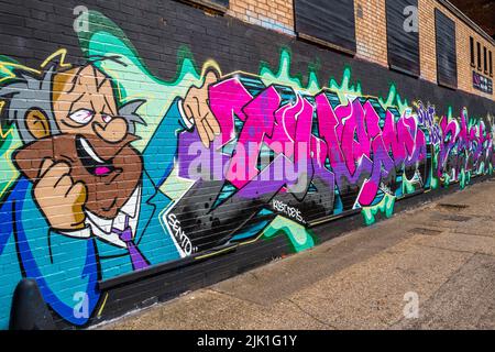 Graffiti along the Grand Union Canal in Leicester Stock Photo - Alamy