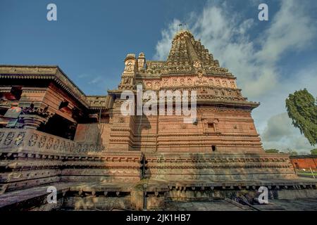 18 Sep 2006 Entrance of Grishneshwar temple-Stone wall and stapes Verul ...