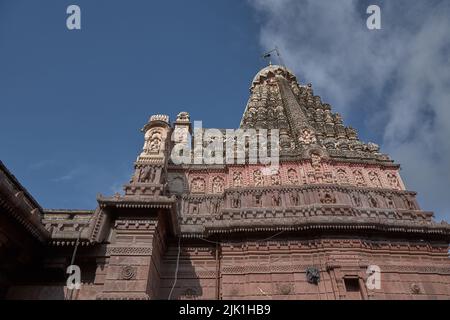 18 Sep 2006 Entrance of Grishneshwar temple-Stone wall and stapes Verul ...