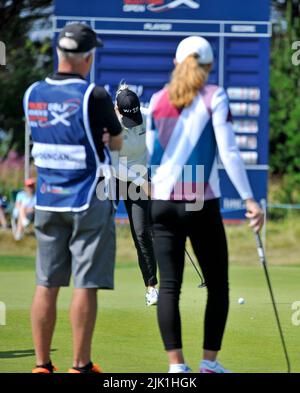 Louise Duncan at the Womens Scottish golf open in Dundonald Stock Photo ...