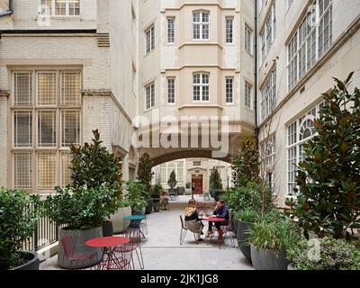 Internal open air courtyard with original facade. The Gilbert & One ...