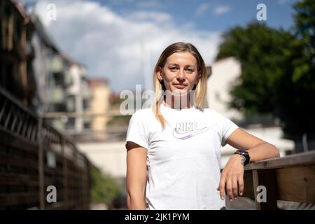 GOTHENBURG 20220729 Ukrainian athlete (high jump) Kateryna Tabashnyk ...
