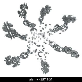 3d rendering of metal chain capital letter alphabet - digits 6-9 Stock ...