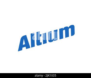 Altium, rotated logo, white background B Stock Photo - Alamy