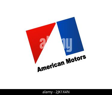 American Motors Corporation, rotated logo, white background B Stock ...