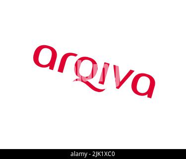 Arqiva, rotated logo, white background Stock Photo - Alamy