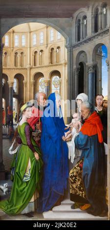 Rogier van der Weyden - Presentation Miniature, Chroniques de Hainaut KBR 9242 Stock Photo - Alamy