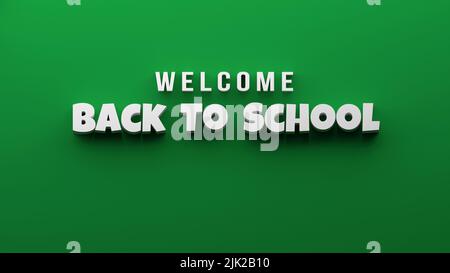 Back to School Text Presentation Banner Background.3D illustration ...