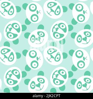 Animals cartoon seamless panda pattern for wrapping paper and kids ...