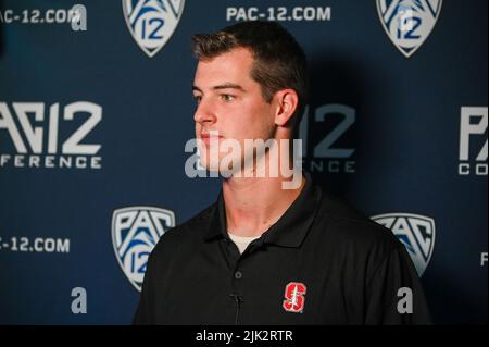 Stanford Cardinals quarterback Tanner McKee during PAC-12 Media Day on ...