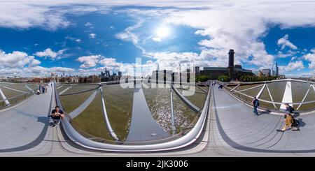 360° view of 360 photo Millennium Bridge London UK - Alamy