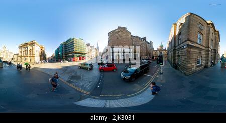 360° view of 360 spherical photo histric district Edinburgh Scotland UK ...