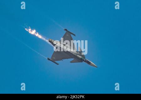Hungarian Air Force Gripen Display Stock Photo - Alamy