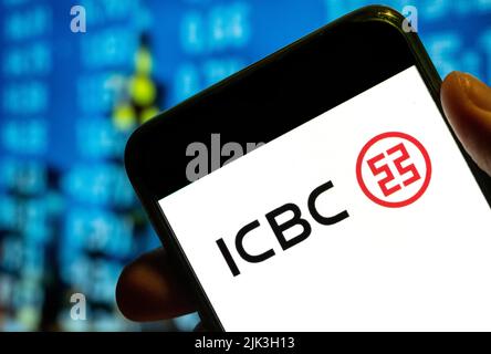 In this photo illustration, the Chinese commercial retail bank Postal ...