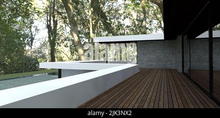 3d render luxury house exterior Stock Photo - Alamy