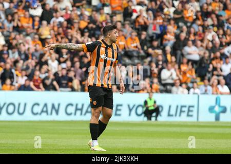 Ozan Tufan #7 of Hull City appeals to the ref Stock Photo - Alamy