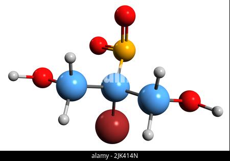 3D image of Propanediol skeletal formula - molecular chemical structure ...
