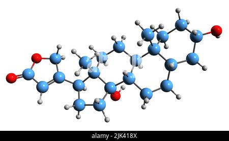 3D image of Digitoxin skeletal formula - molecular chemical structure ...