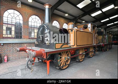 Victorian steam locomotive in the process of being restored Stock Photo ...