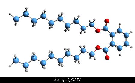 3D image of Phthalic acid skeletal formula - molecular chemical ...
