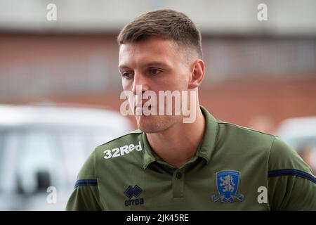 Dael Fry of Middlesbrough arrives ahead of the Sky Bet Championship ...